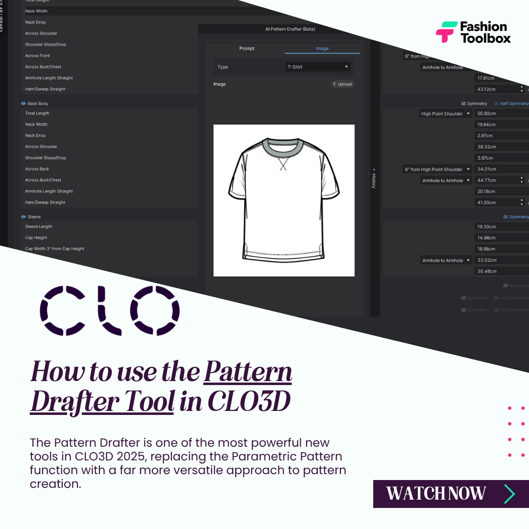 How to use the Pattern Drafter Tool in CLO3D - Fashion Toolbox